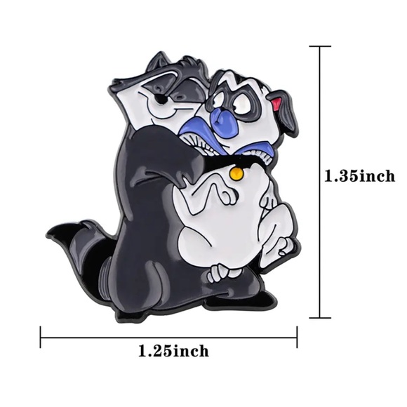 Disney | Accessories | Pocahontas Animals Enamel Pin Percy Pug Dog ...